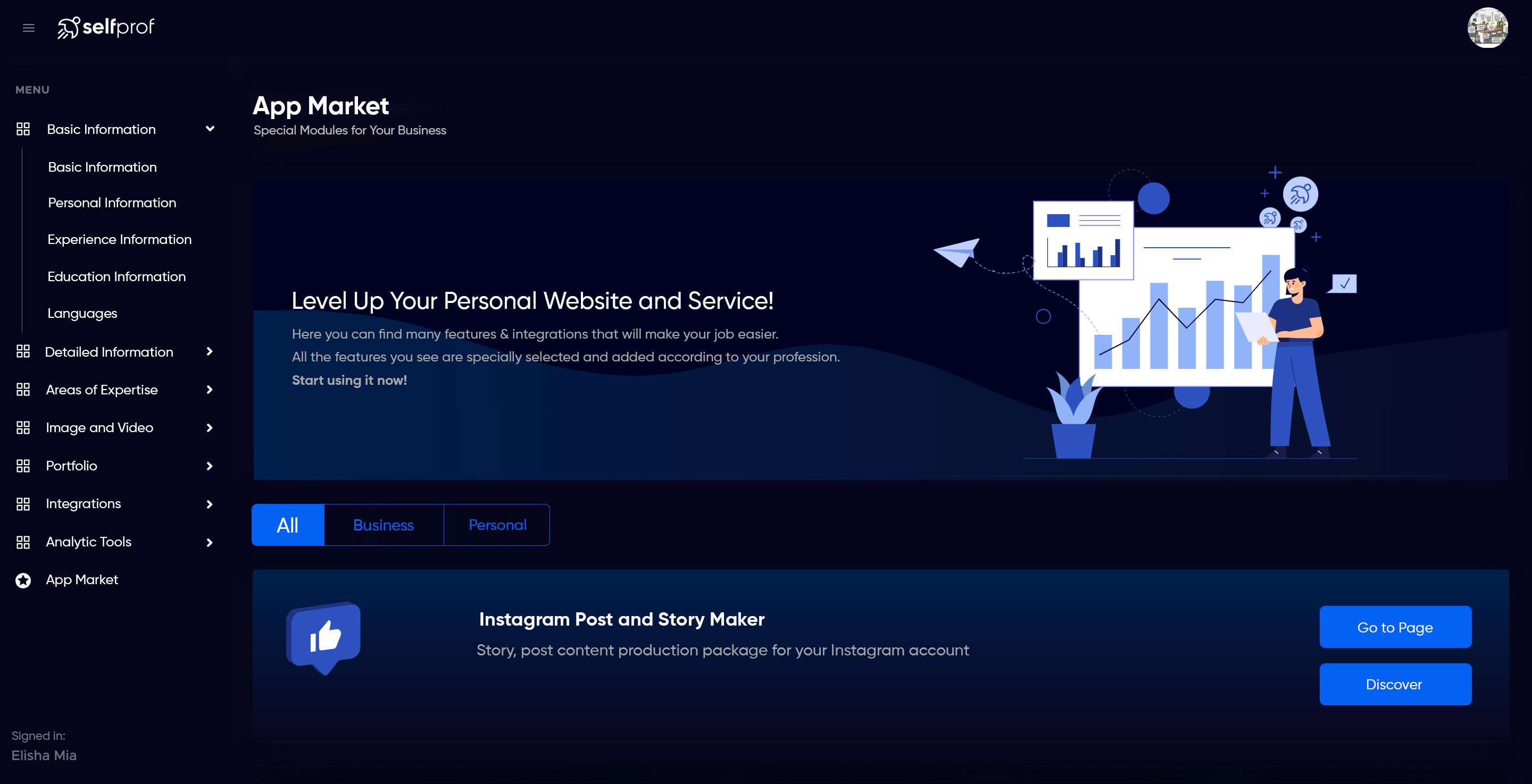 Selfprof / Profession-Tailored Self-Service Digital Solutions